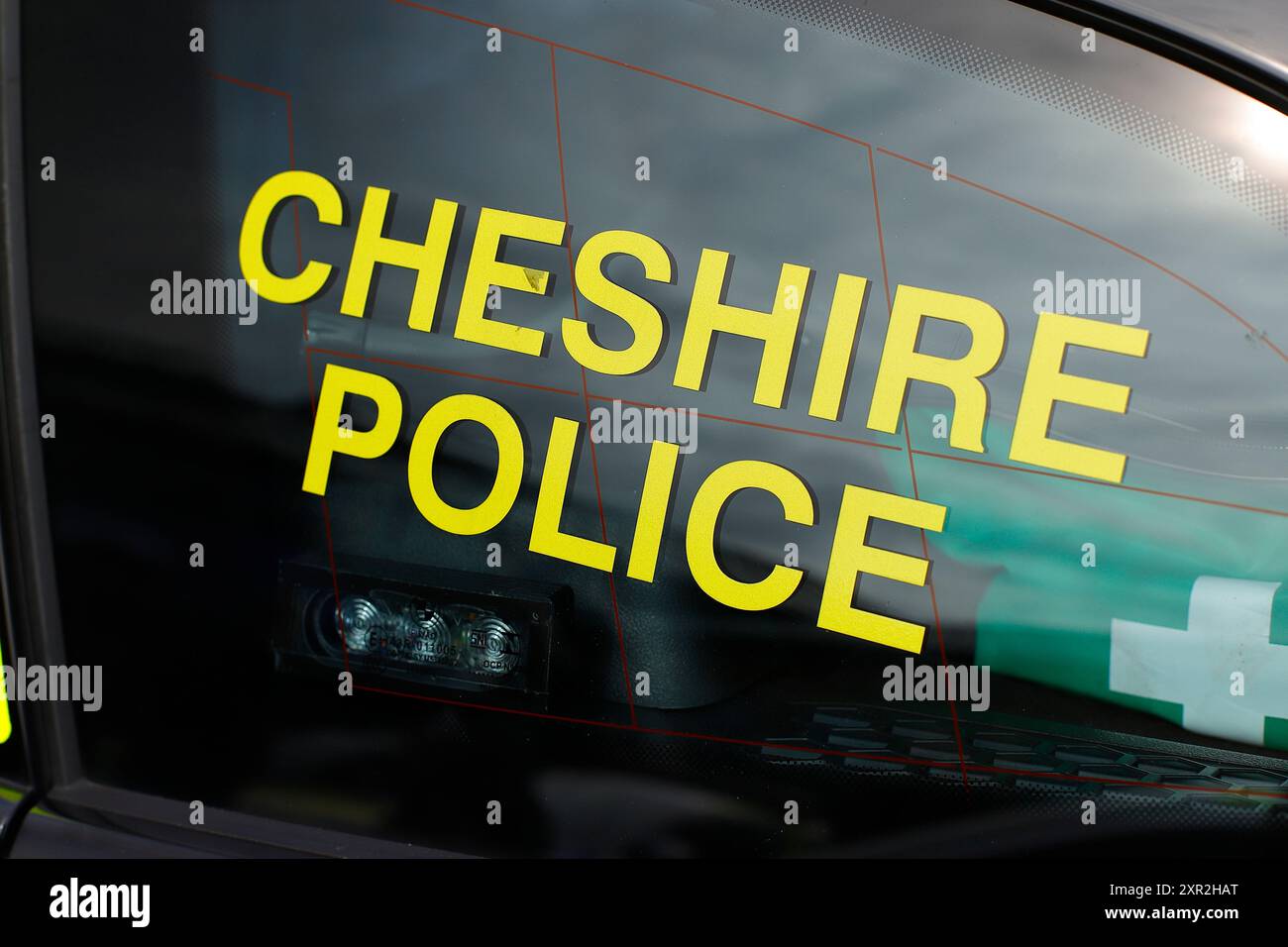 Cheshire Police decals on a police car at the Cops & Cars Show at The ...