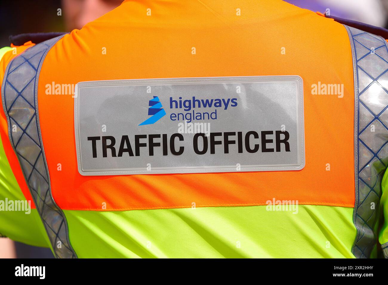 Back of a Highways England Traffic Officer at the Cops & Cars show at ...