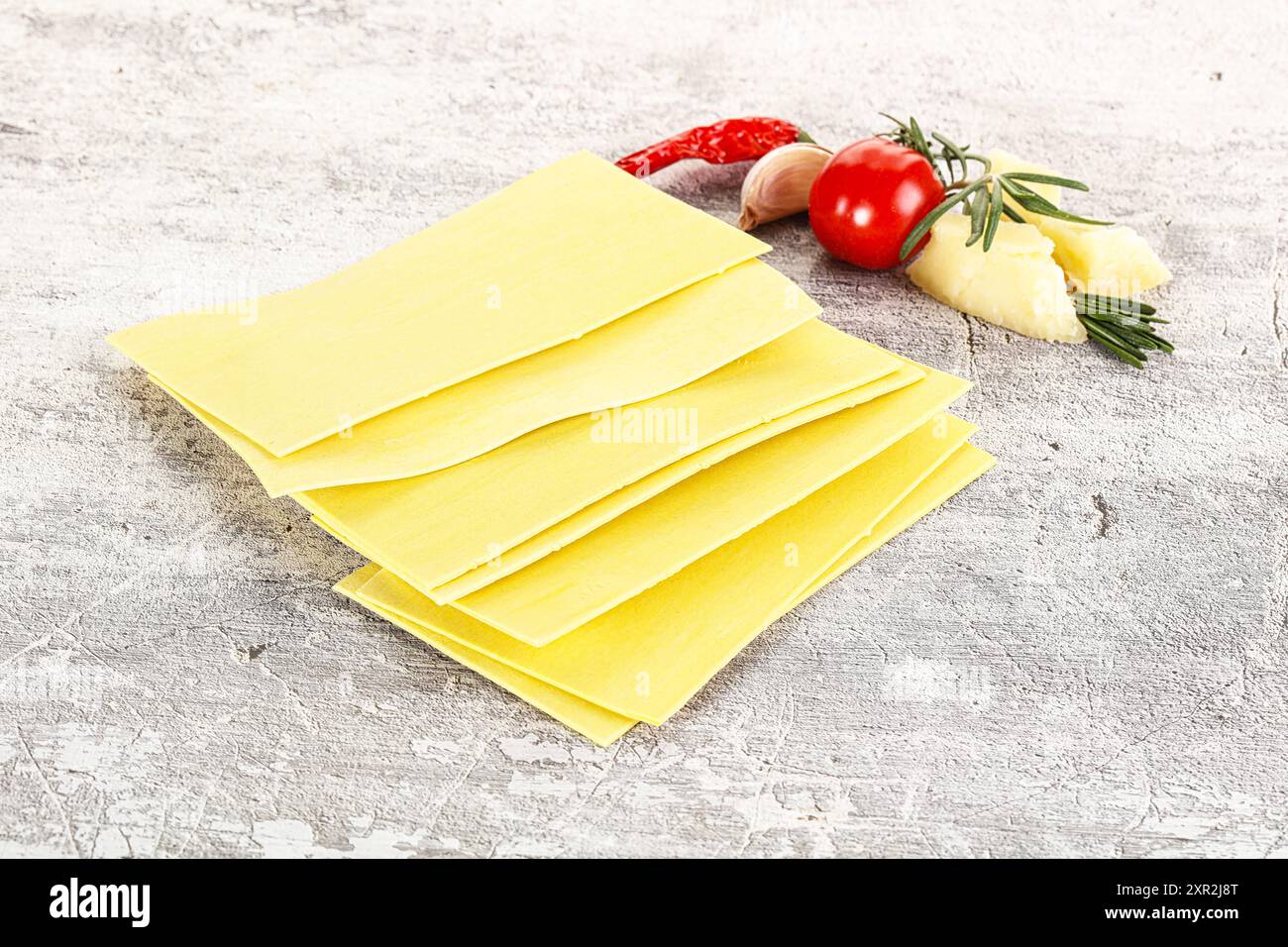 Uncooked raw Lasagna dry sheets for bake Stock Photo - Alamy