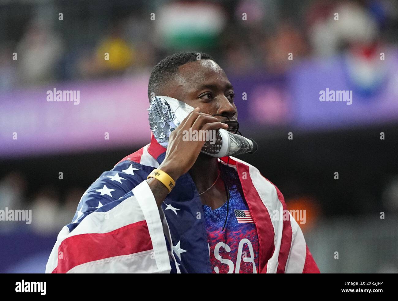 August 08 2024: Grant Holloway (United States of America) wins gold ...