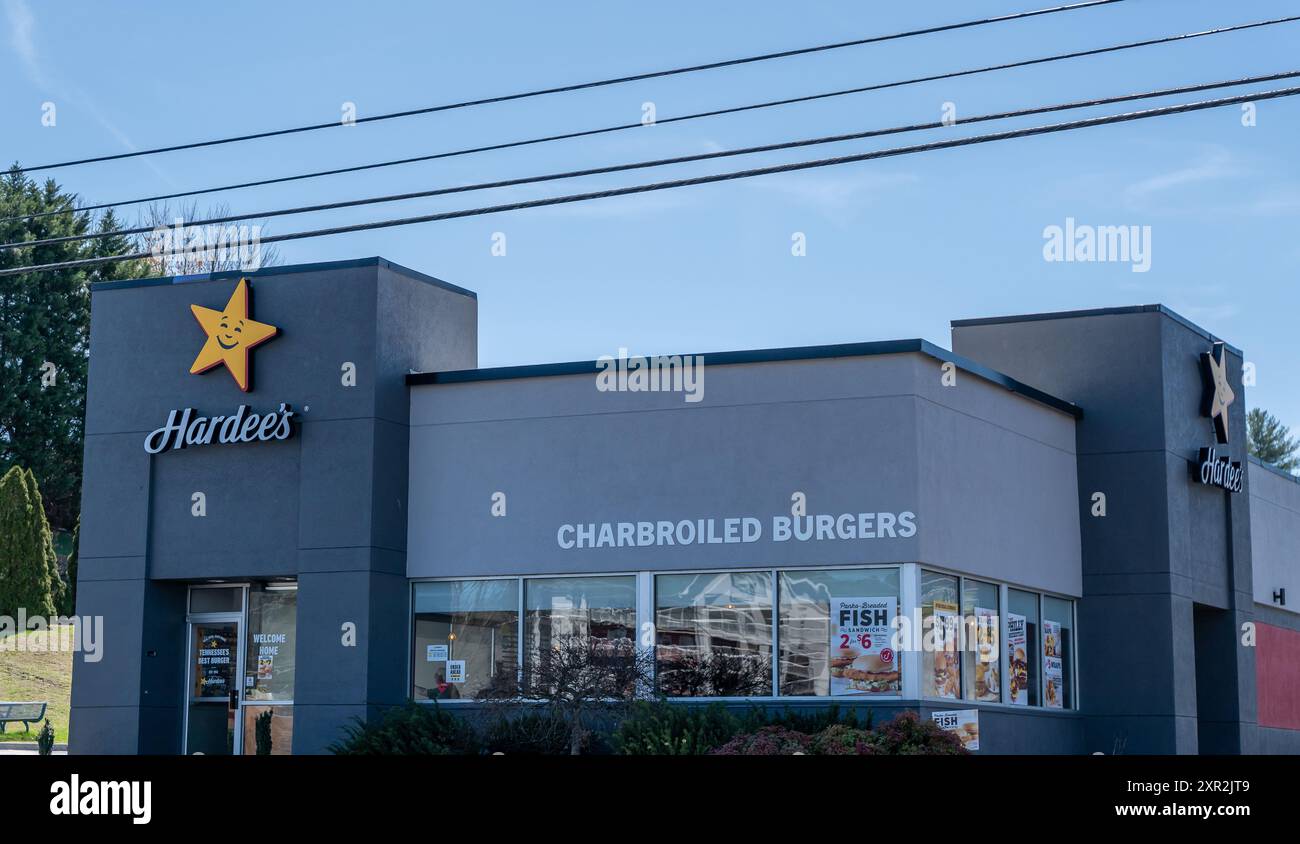 PIGEON FORGE, TN - 12 MAR 2024: Hardees fast food restaurant building ...