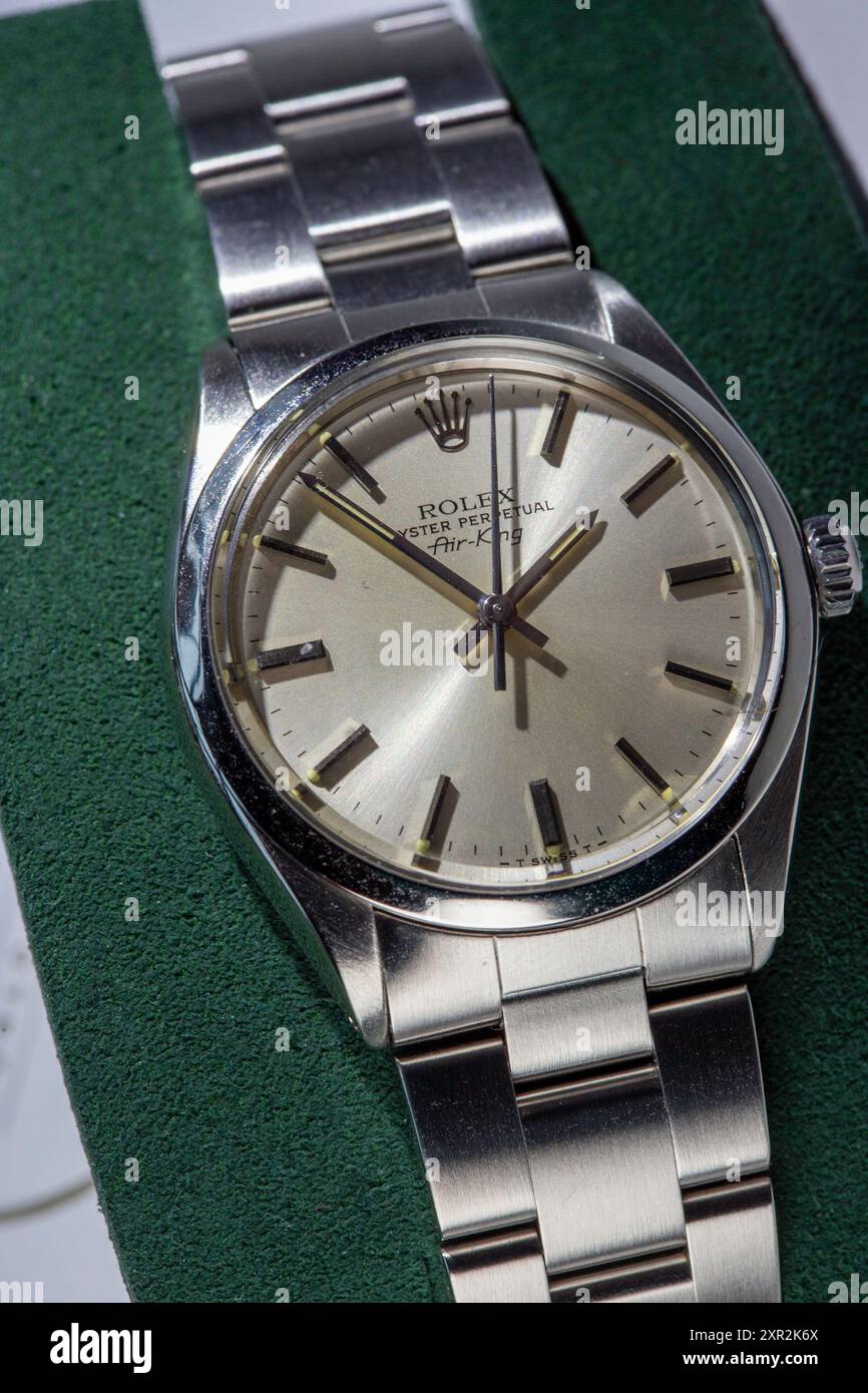 Close up of Vintage 1979 Rolex Air-King Wristwatch, 2024, USA Stock ...