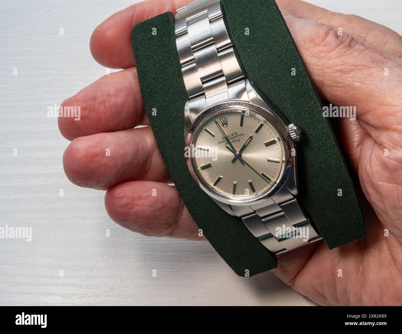 Close up of Vintage 1979 Rolex Air-King Wristwatch, 2024, USA Stock ...