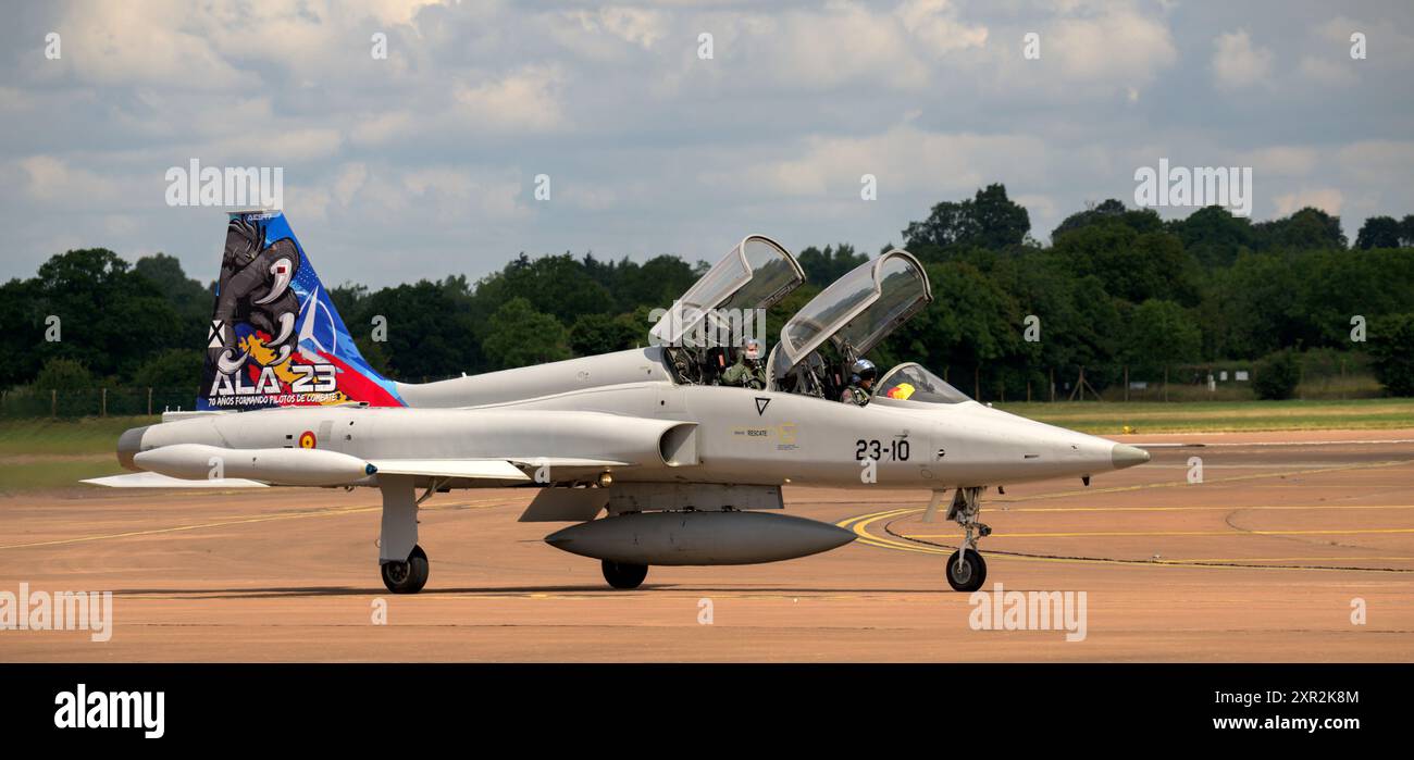Spanish Air Force Northrop F-5 Freedom Fighter on arrival at the Royal ...