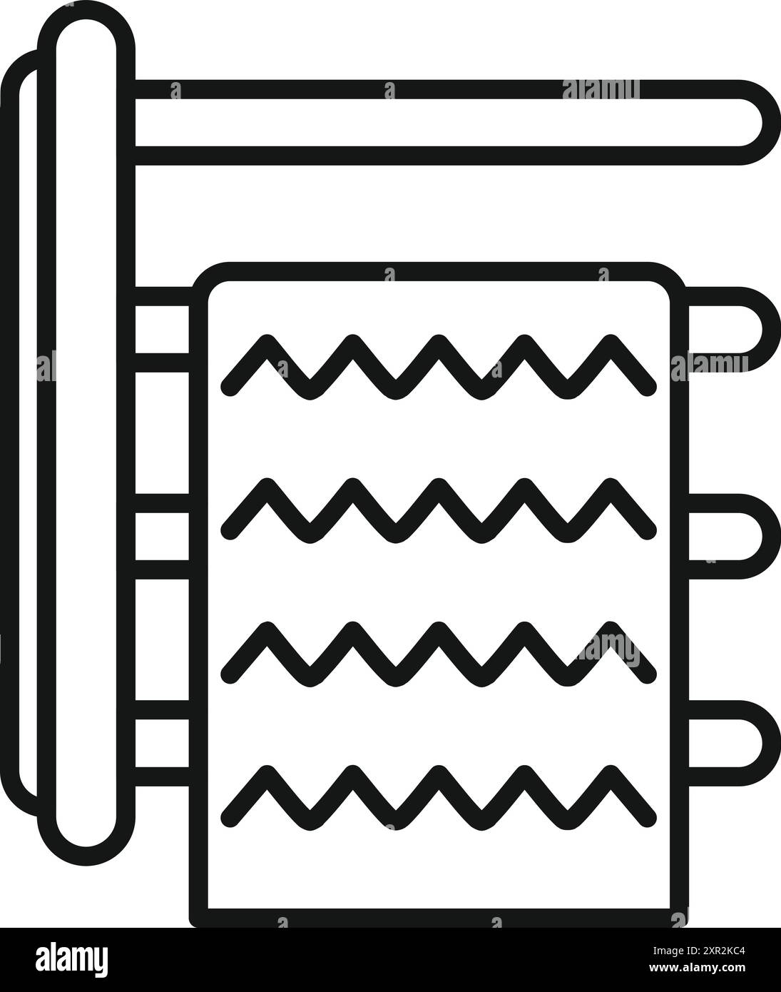 Line drawing of an electric convection heater warming a house Stock ...