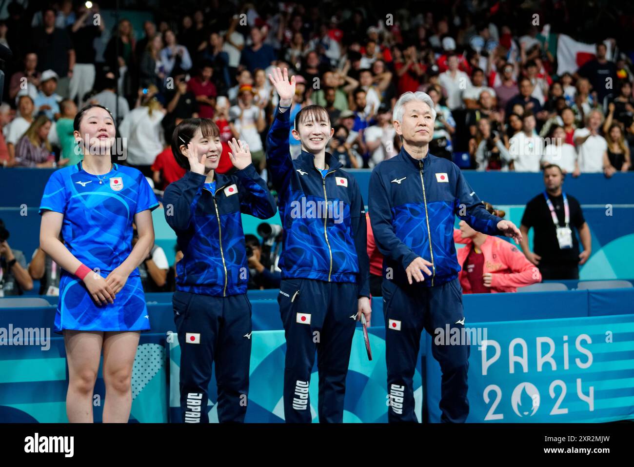 Japan team celebrate after defeating Germany in the women's teams ...