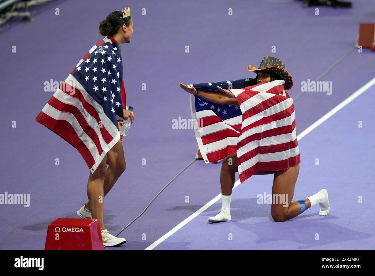 Women's long jump gold medalist Tara Davis-Woodhall, of the United ...