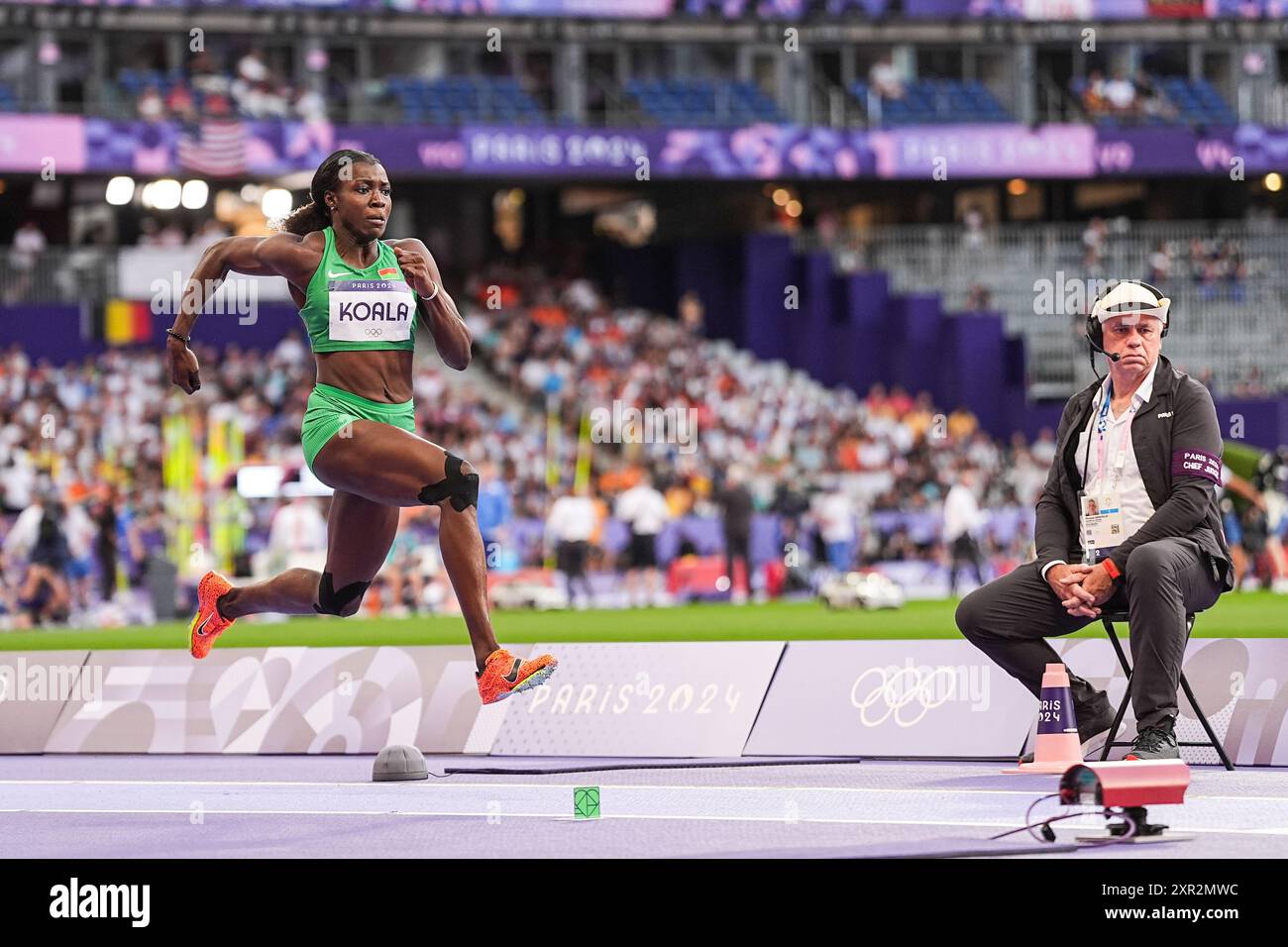 Marthe Koala of Burkina Faso competes during Women's Long Jump Final of ...