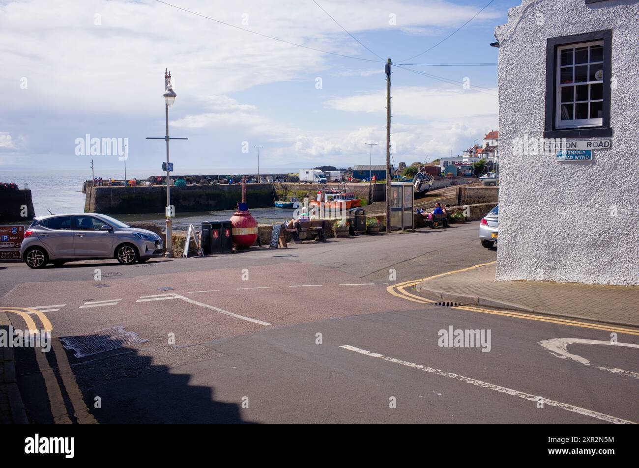 St Monans harbour in the summer at low tide Stock Photo - Alamy