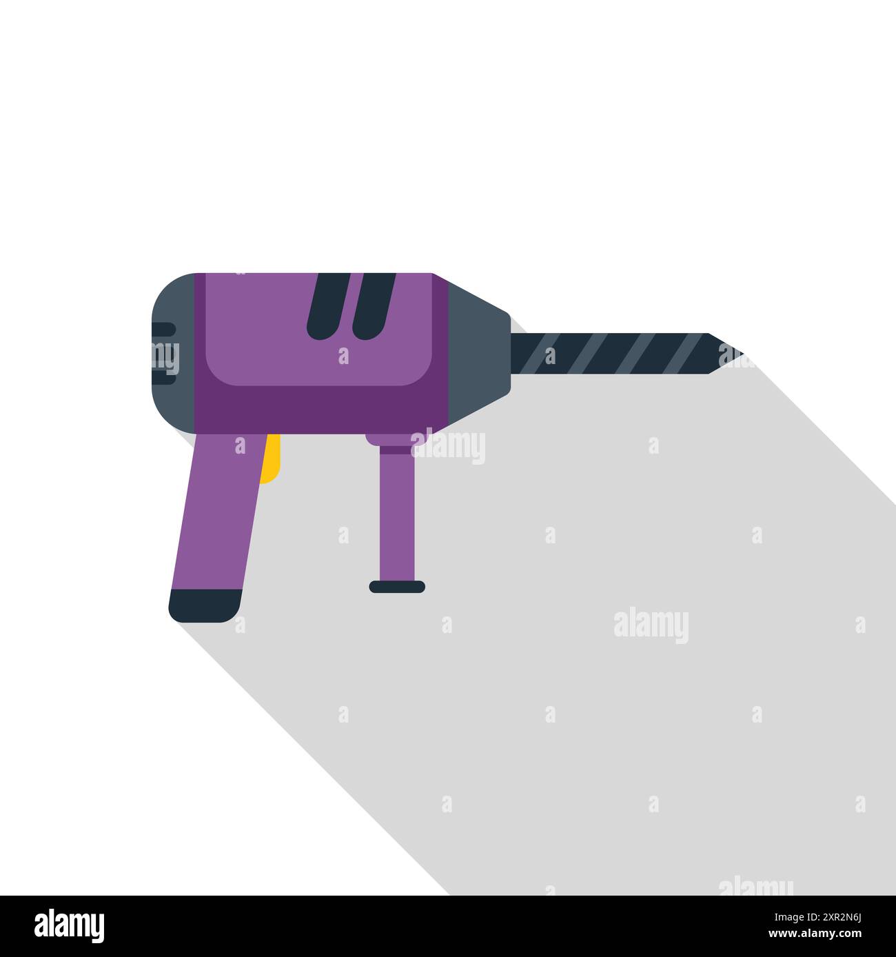 Purple and gray electric drill for construction and renovation work ...