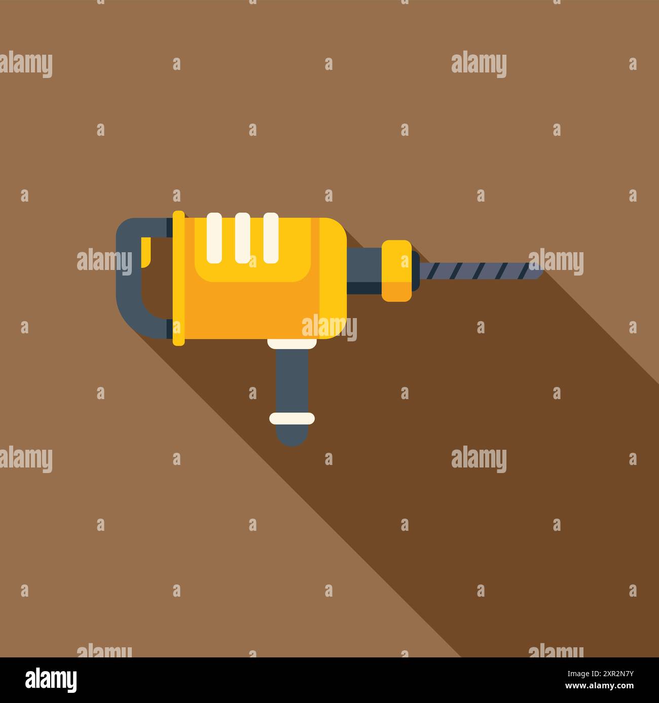 Yellow rotary hammer for drilling holes in concrete and stone Stock ...