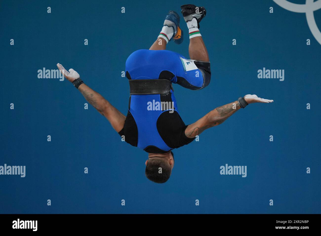 Bozhidar Dimitrov Andreev of Bulgaria who wins the bronze medal does a ...