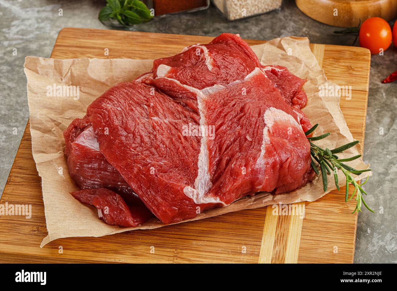 Raw beef meat fillet piece for cooking Stock Photo - Alamy