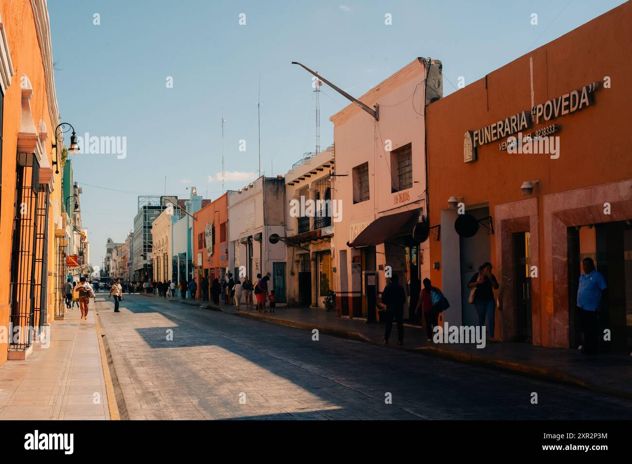 Merida, Yucatan, Mexico - 4 April, 2024 Old street of Merida downtown ...