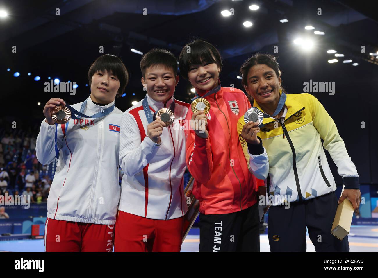 (L to R) North Korea's CHOE Hyo Gyong and China's PANG Qianyu, bronze ...
