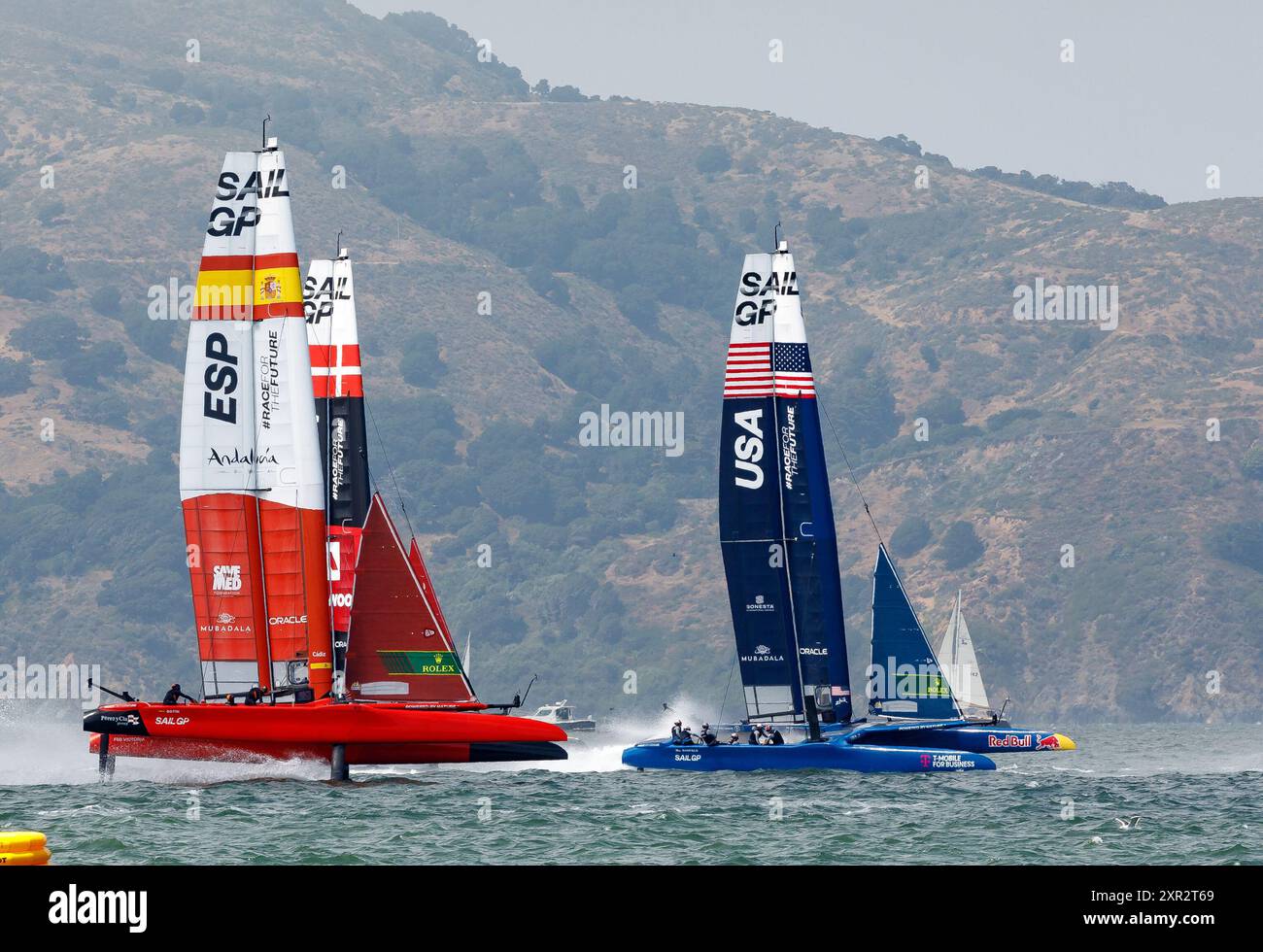 San Francisco Bay, California - July 14th, 2024: Team Spain racing 45 ...