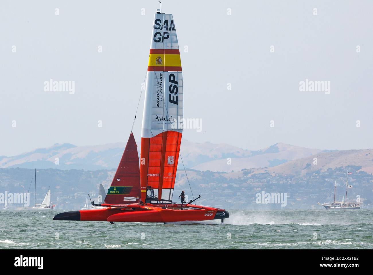 San Francisco Bay, California - July 14th, 2024: Team Spain racing 45 ...