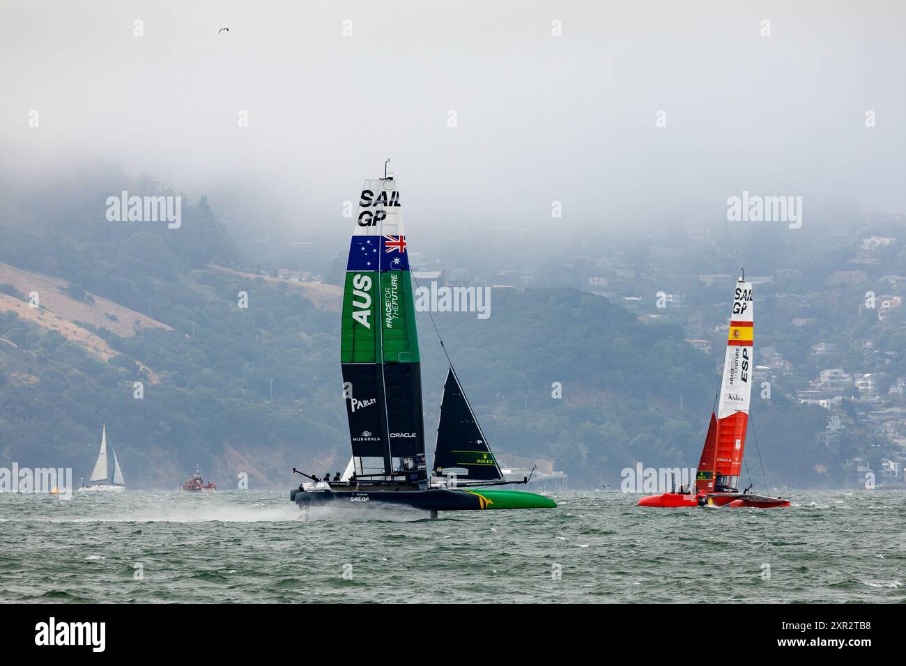 San Francisco Bay, California - July 14th, 2024: 45 foot foiling ...