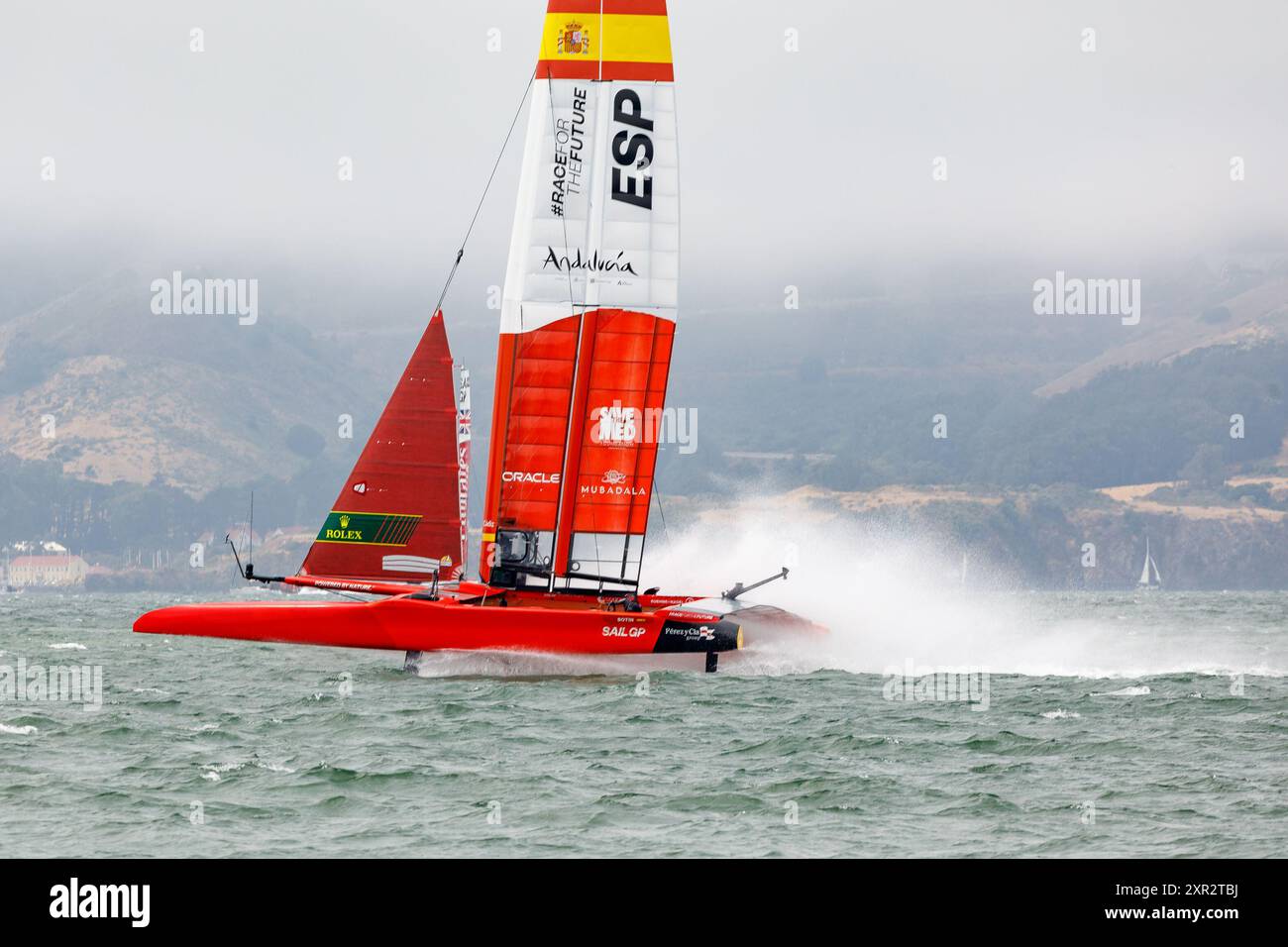 San Francisco Bay, California - July 14th, 2024: Team Spain racing 45 ...