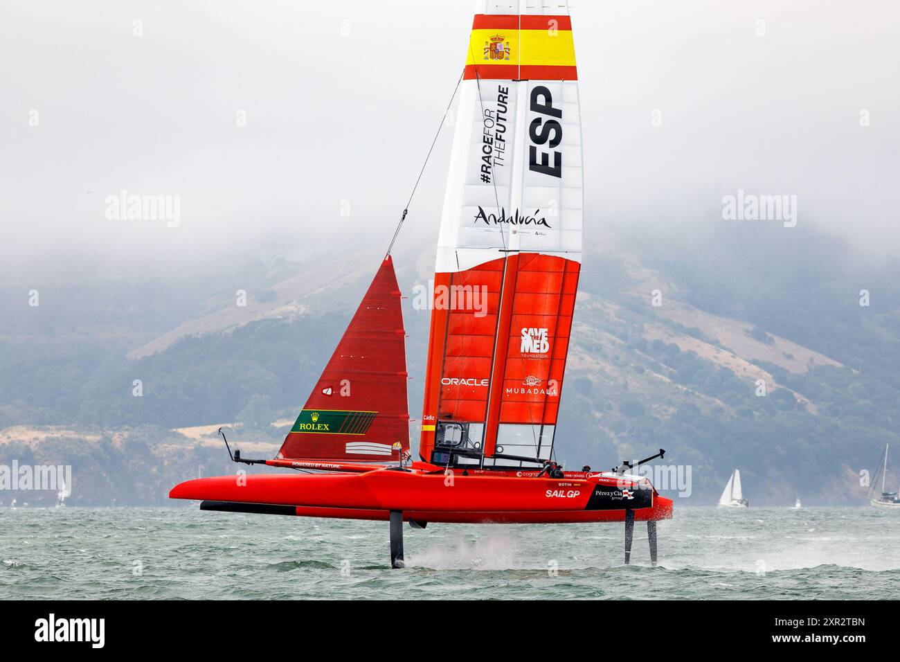 San Francisco Bay, California - July 14th, 2024: Team Spain racing 45 ...