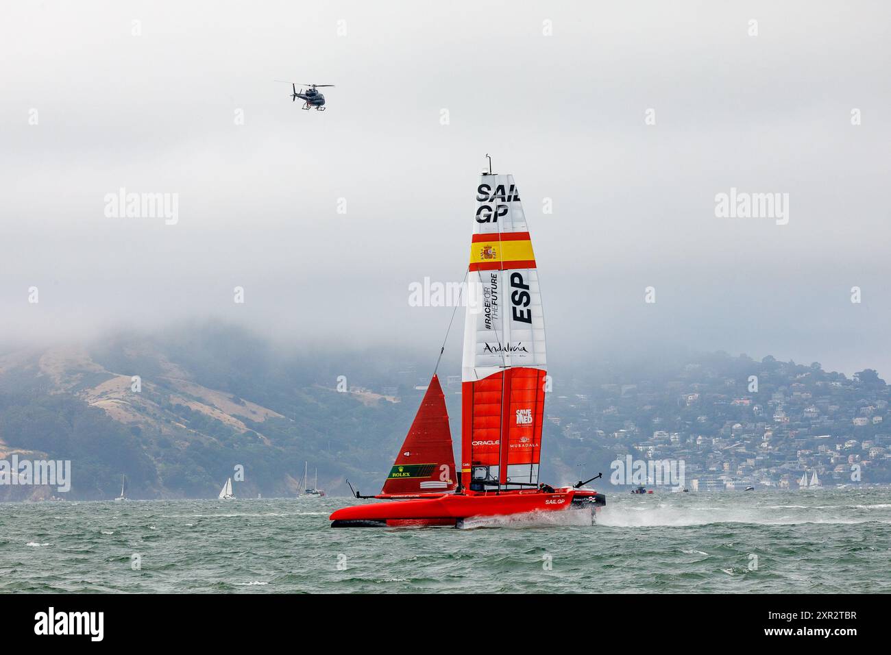 San Francisco Bay, California - July 14th, 2024: Team Spain racing 45 ...