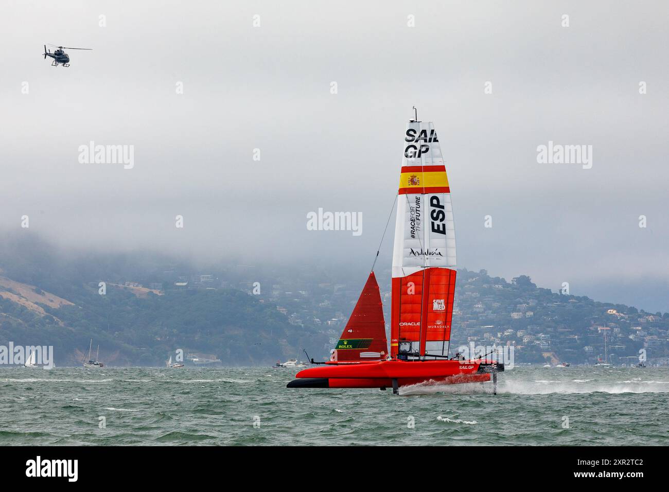 San Francisco Bay, California - July 14th, 2024: Team Spain racing 45 ...