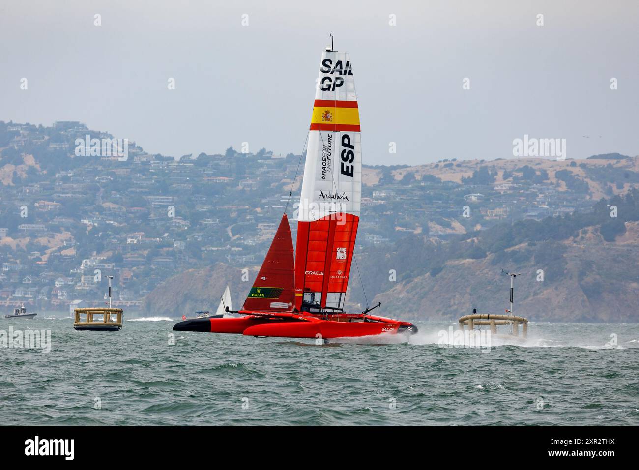 San Francisco Bay, California - July 14th, 2024: Team Spain racing 45 ...