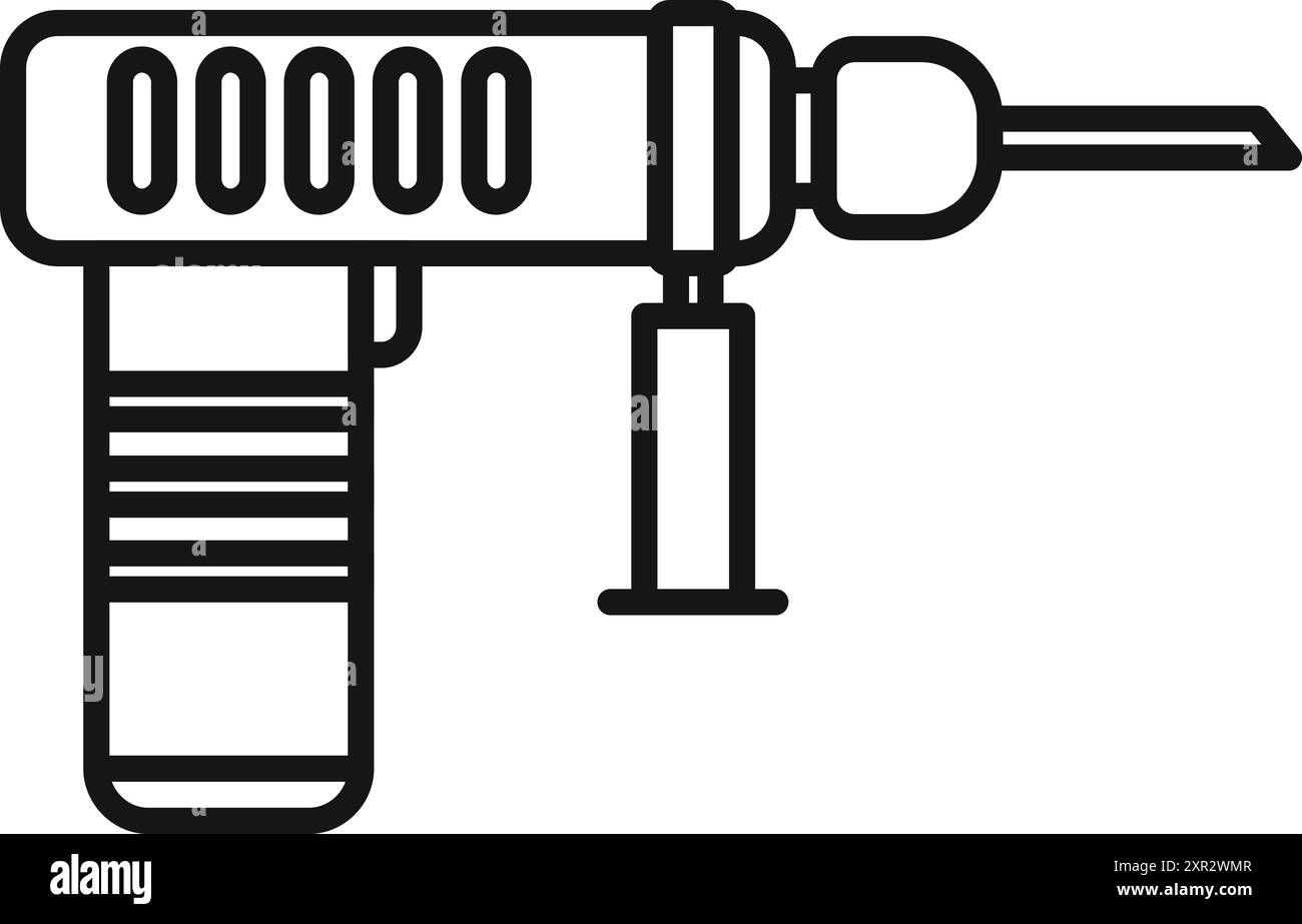 Powerful electric hammer drill with a drill bit, perfect for ...