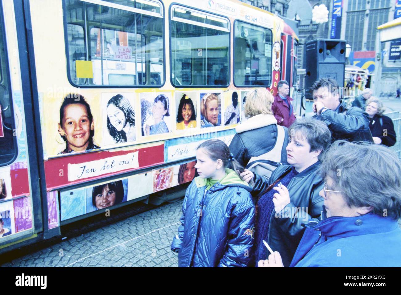 Unveiling of missing children tram, Dam Square, Amsterdam, Amsterdam ...