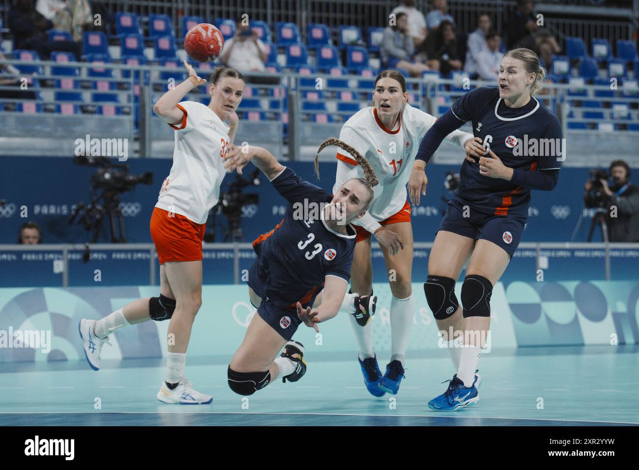 Lille, France 20240808. Thale Rushfeldt Deila and Maren Nyland Aardahl ...