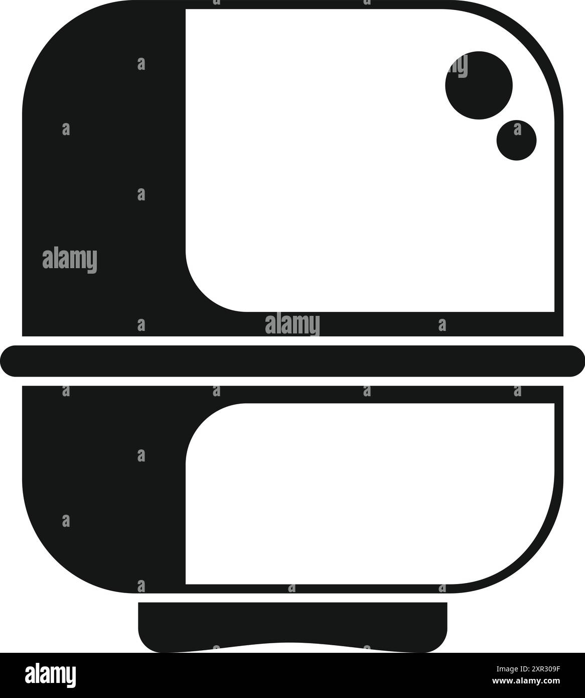Black and white icon of an expansion tank for a water heating system ...