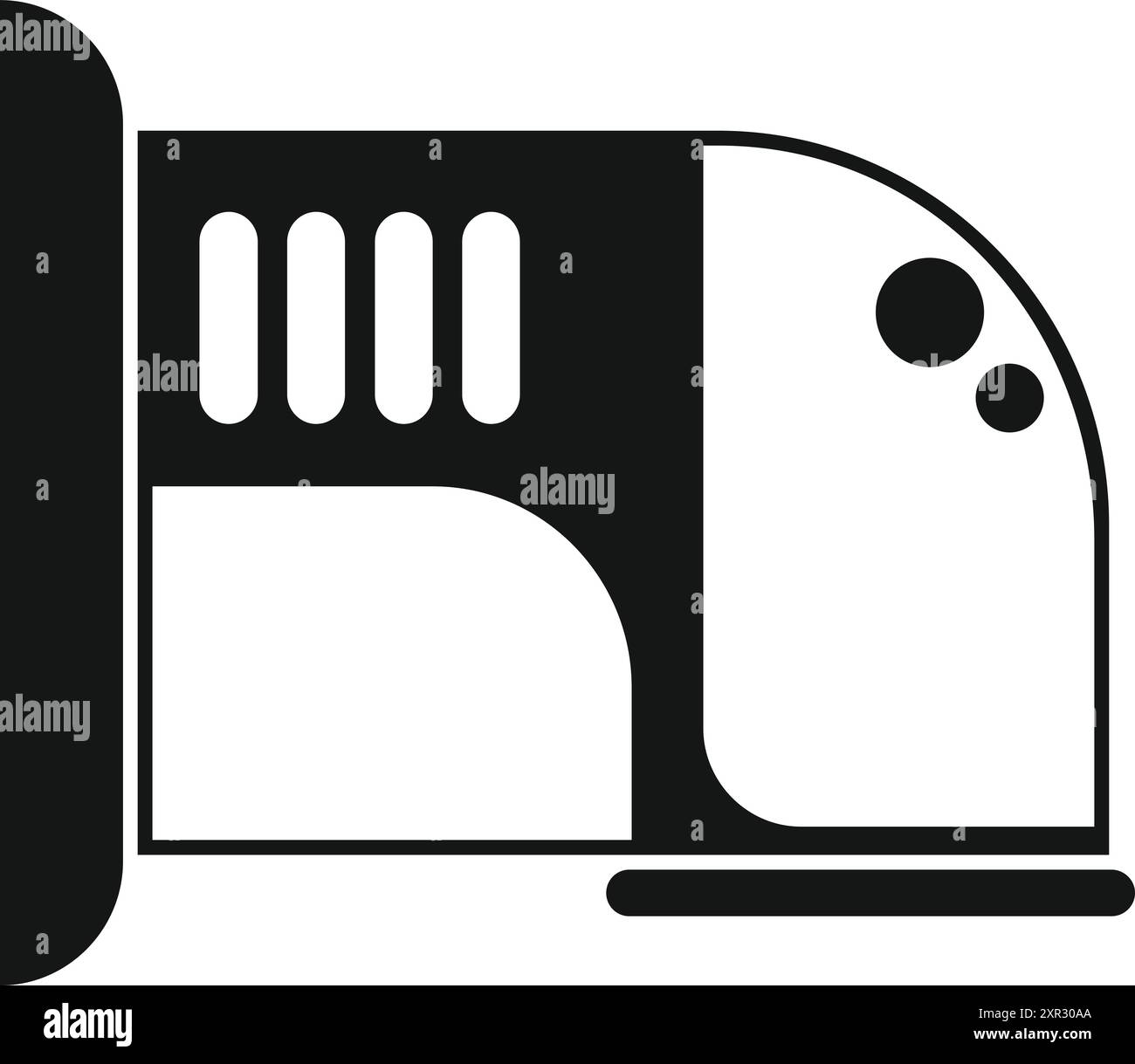 Electric belt sander is being used for processing wooden products ...