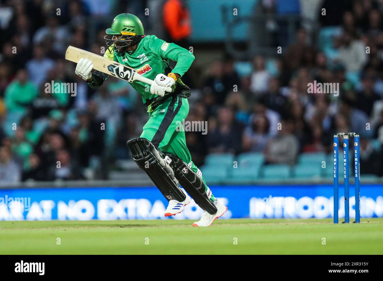Jofra Archer of Southern Brave runs during the The Hundred match Oval ...