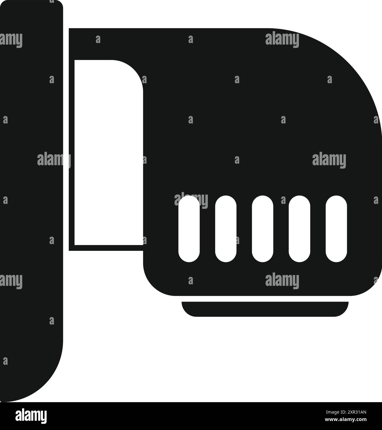 Simple black icon of a wall mounted security camera providing ...