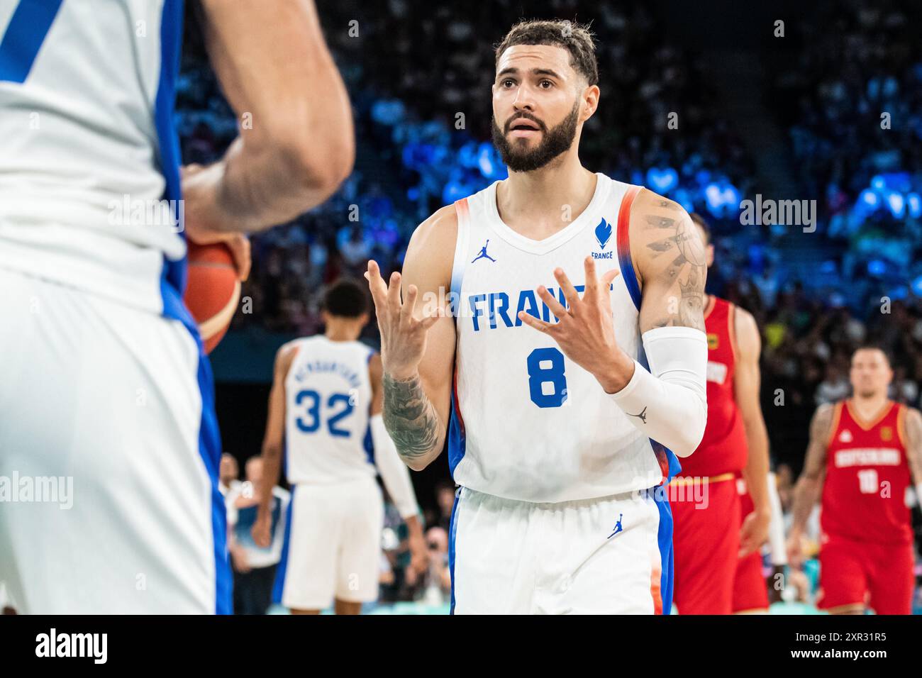 Isaia Cordinier ( 8 - France), Basketball, Men's Semifinal during the ...
