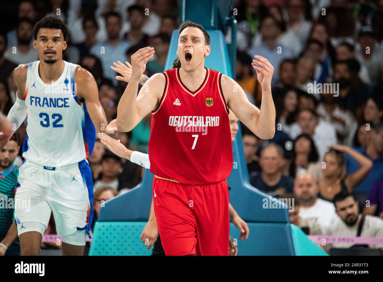 Johannes Voigtmann ( 7 - Germany), Basketball, Men's Semifinal during ...
