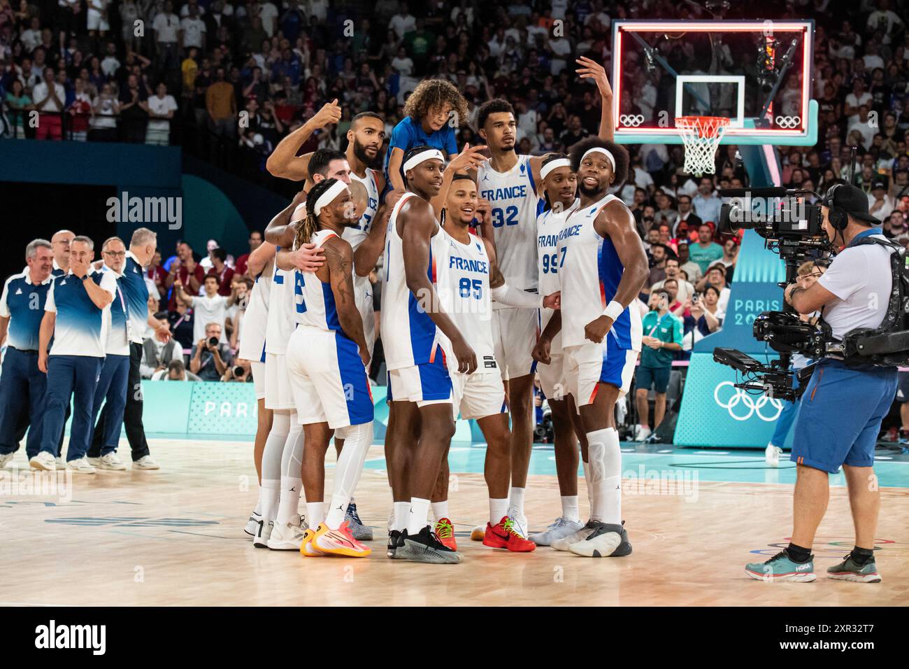 France players celebrate, Basketball, Men's Semifinal during the ...
