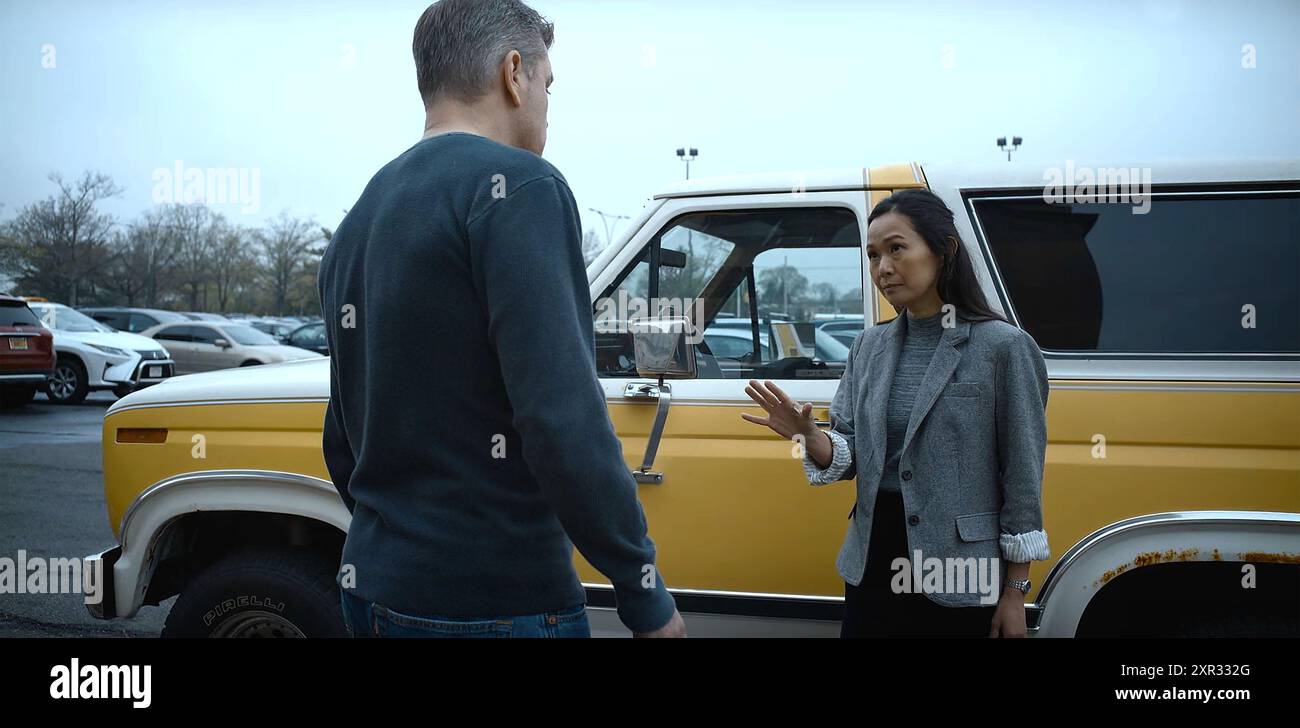 USA. Matt Damon and Hong Chau in The Instigators ©Apple TV+ a 2024 ...
