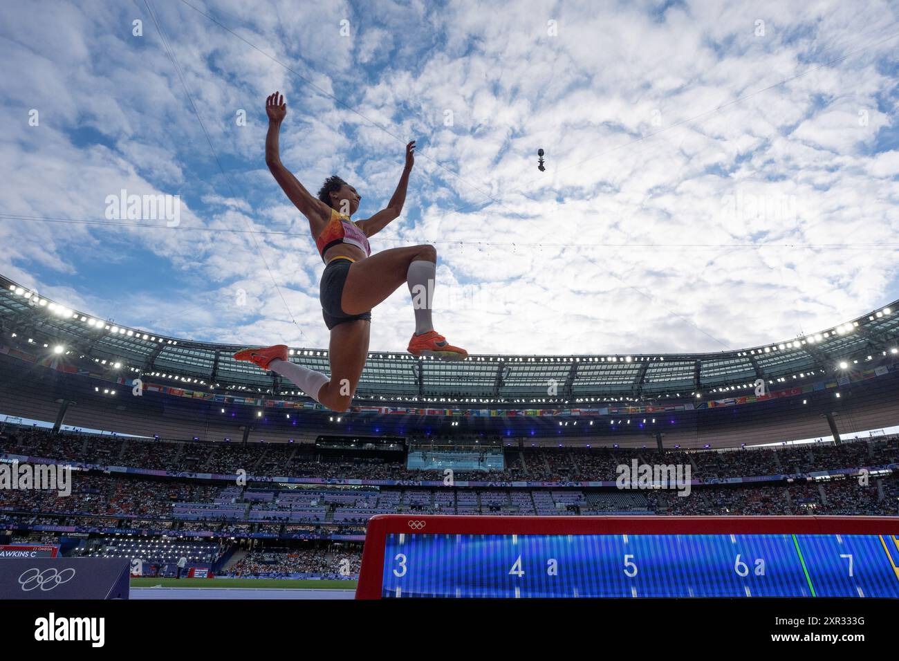 Saint Denis, France. 08th Aug, 2024. Olympics, Paris 2024, athletics, Stade de France, long jump ...