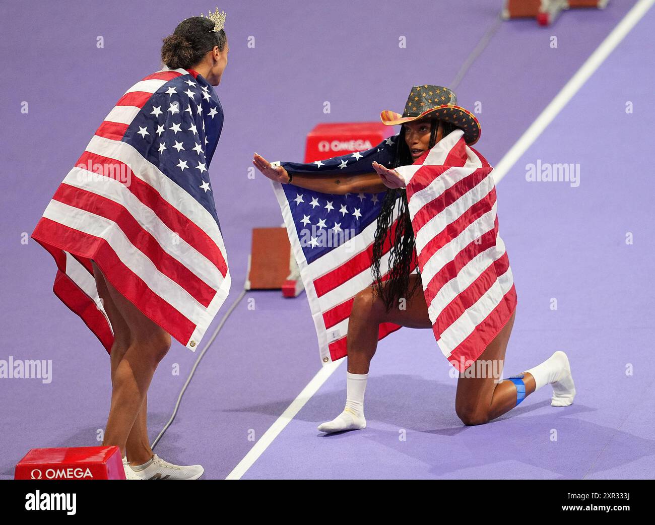 Sydney mclaughlin and tara davis woodhall hi-res stock photography and ...