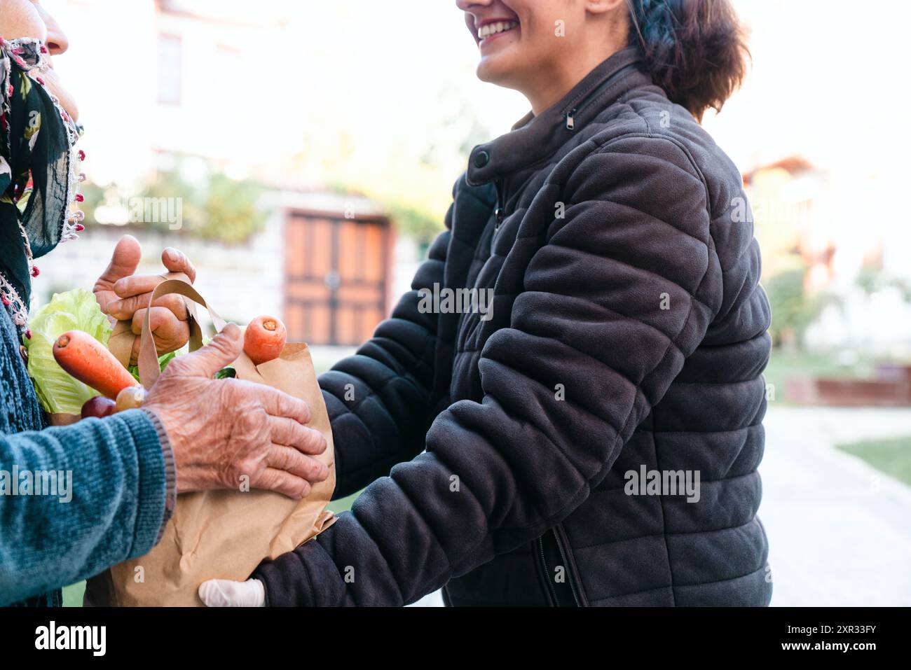 Delivery door senior hi-res stock photography and images - Alamy