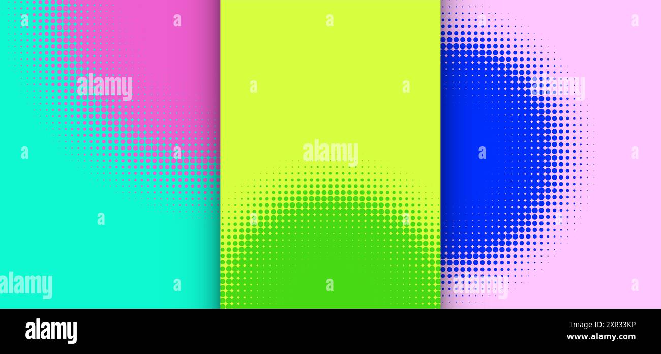 retro gradient poster background set. Vector illustration Stock Vector ...
