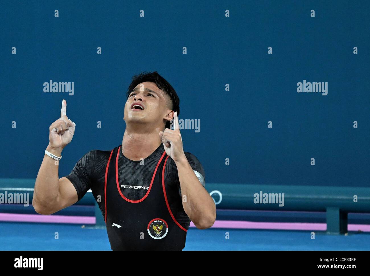 JUNIANSYAH Rizki of Indonesia reacts after winning the men's ...