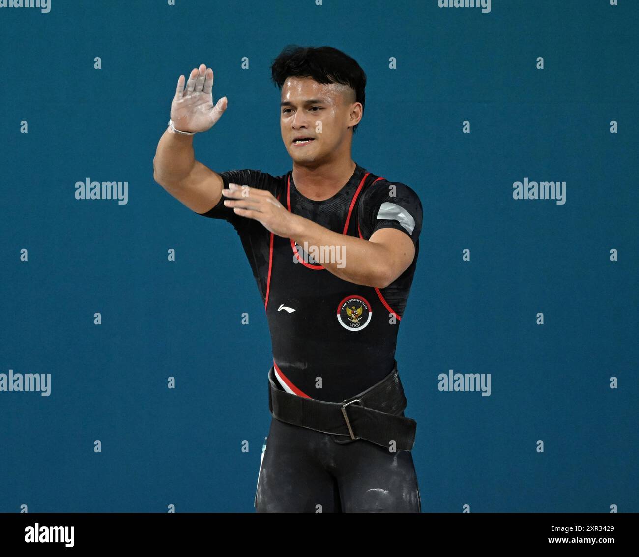 JUNIANSYAH Rizki of Indonesia reacts after winning the men's ...