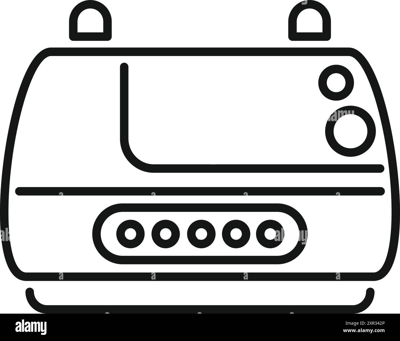 Simple line art drawing of an electric counter circuit breaker ...