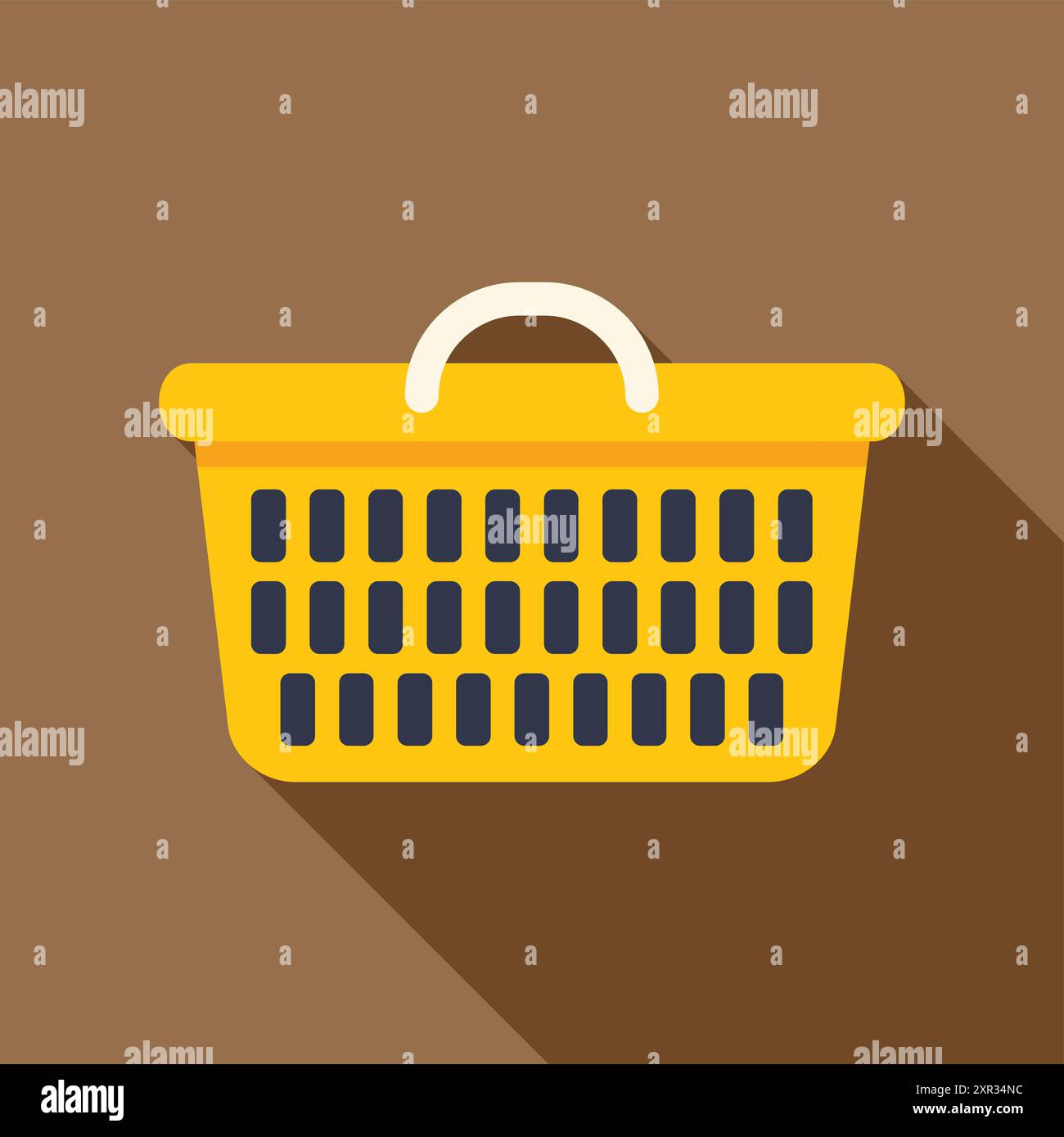 Simple icon of empty shopping basket representing retail, supermarket ...