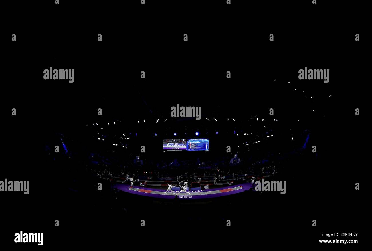 Paris, France. 8th Aug, 2024. Athletes compete during the men's ...