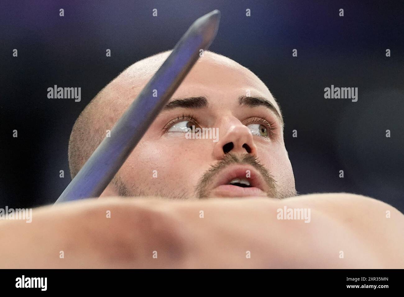 Julian Weber, of Germany, competes during the men's javelin throw final ...
