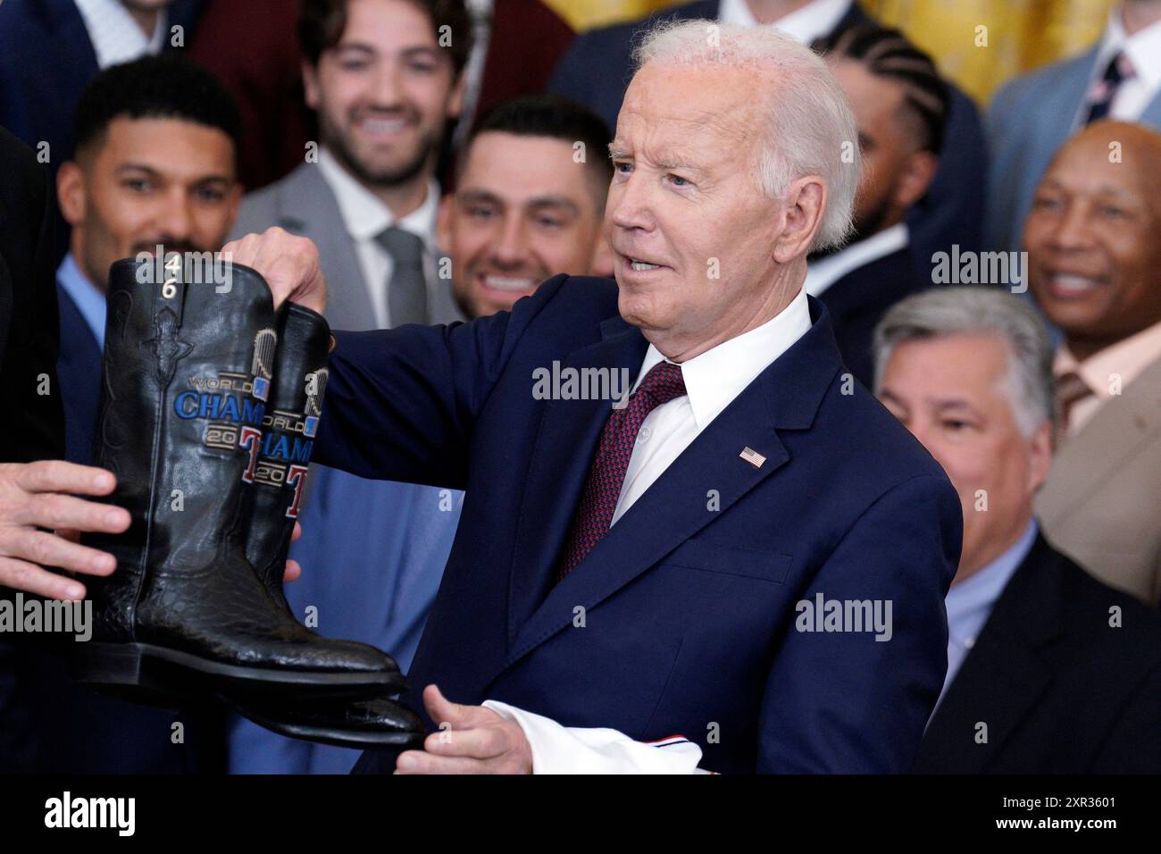 Washington, United States. 08th Aug, 2024. US President Joe Biden is ...