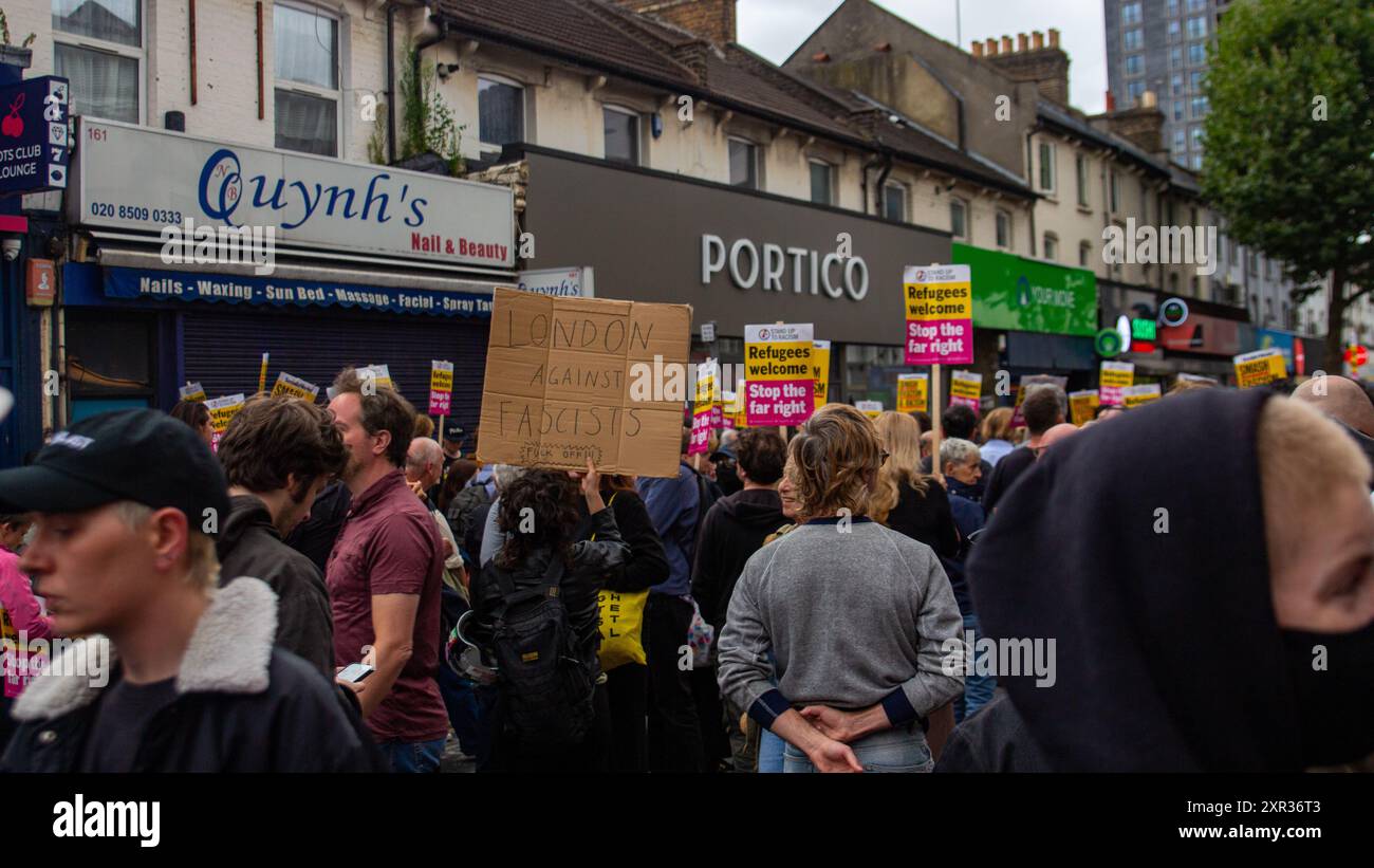 Counter Protest against the far right in Walthamstow, North East London ...